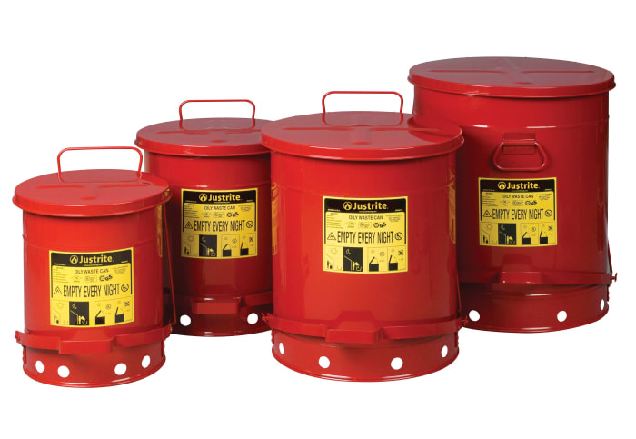 JCN09100RD Justrite | Justrite Oily Waste Cans 900 Justrite flammable ...
