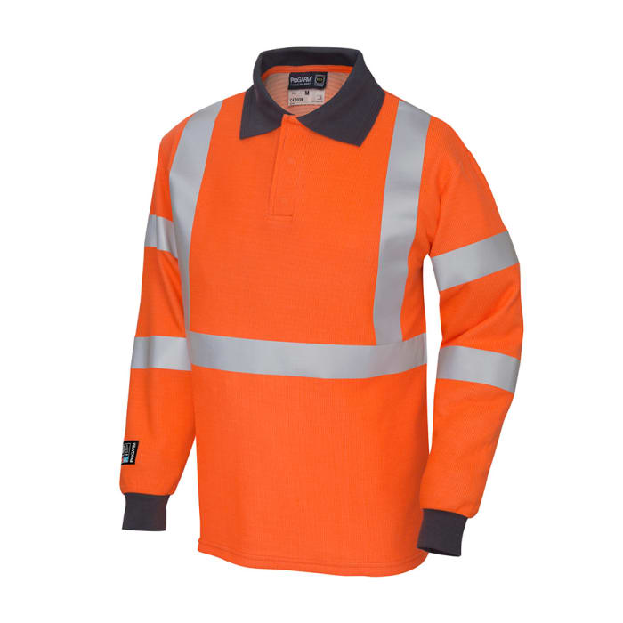 5390-HVO-60 ProGARM | ProGARM 5390 Orange Men Hi Vis Polo Shirt, 60in ...