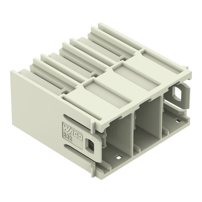 832-3623 WAGO | WAGO 832 Series Angled PCB Mount PCB Header, 3 Contact ...