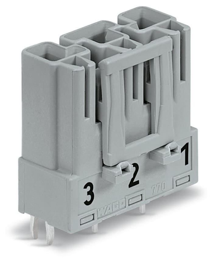 770-853 WAGO | WAGO 770 Series Straight PCB Mount PCB Header, 3 Contact ...