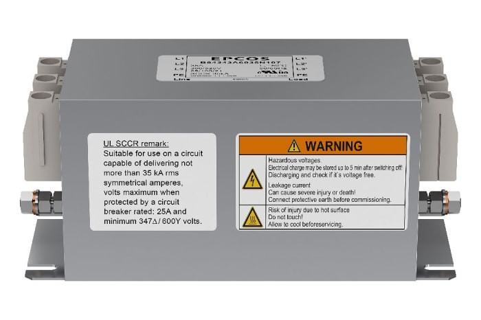 B84243A6035N107 EPCOS | EPCOS, B85321 500A 250 V ac, Through Hole EMC ...