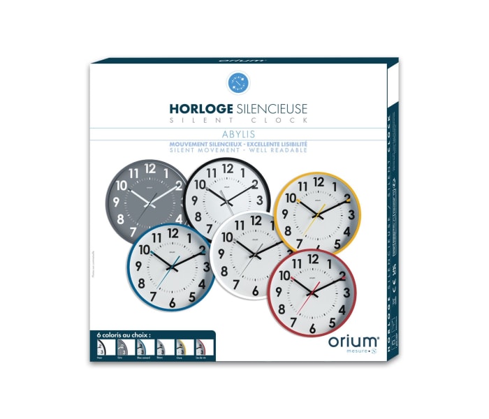 11244 Orium | Orium Black Analog Wall Clock, 30cm Diameter | 280-5528 | RS