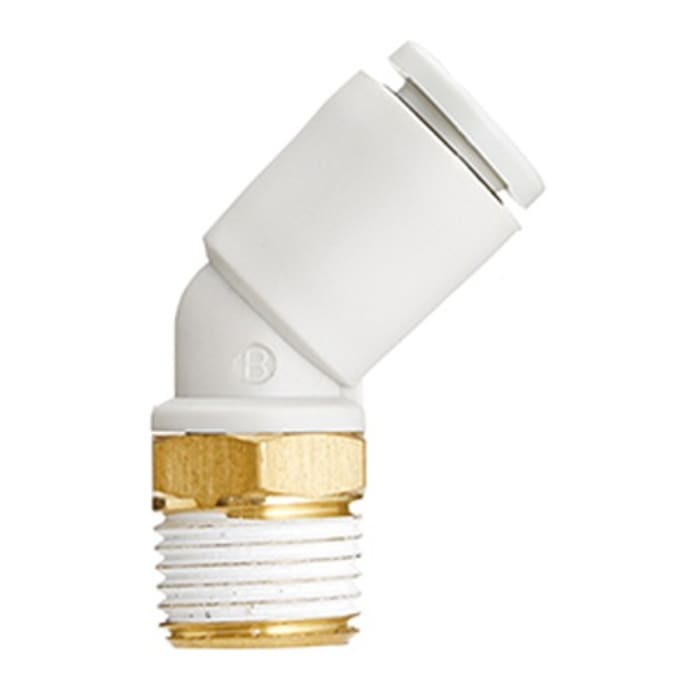 KQ2K08-02AS SMC | SMC KQ2 Series Elbow Fitting, R 1/4 to Push In 8 mm, Threaded-to-Tube ...