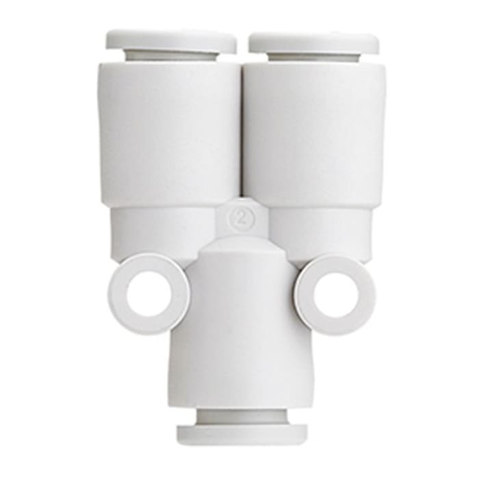 KQ2U16-00A SMC | SMC KQ2 Series Union Y, Push In 16 mm to Push In 16 mm, Tube-to-Tube Connection ...