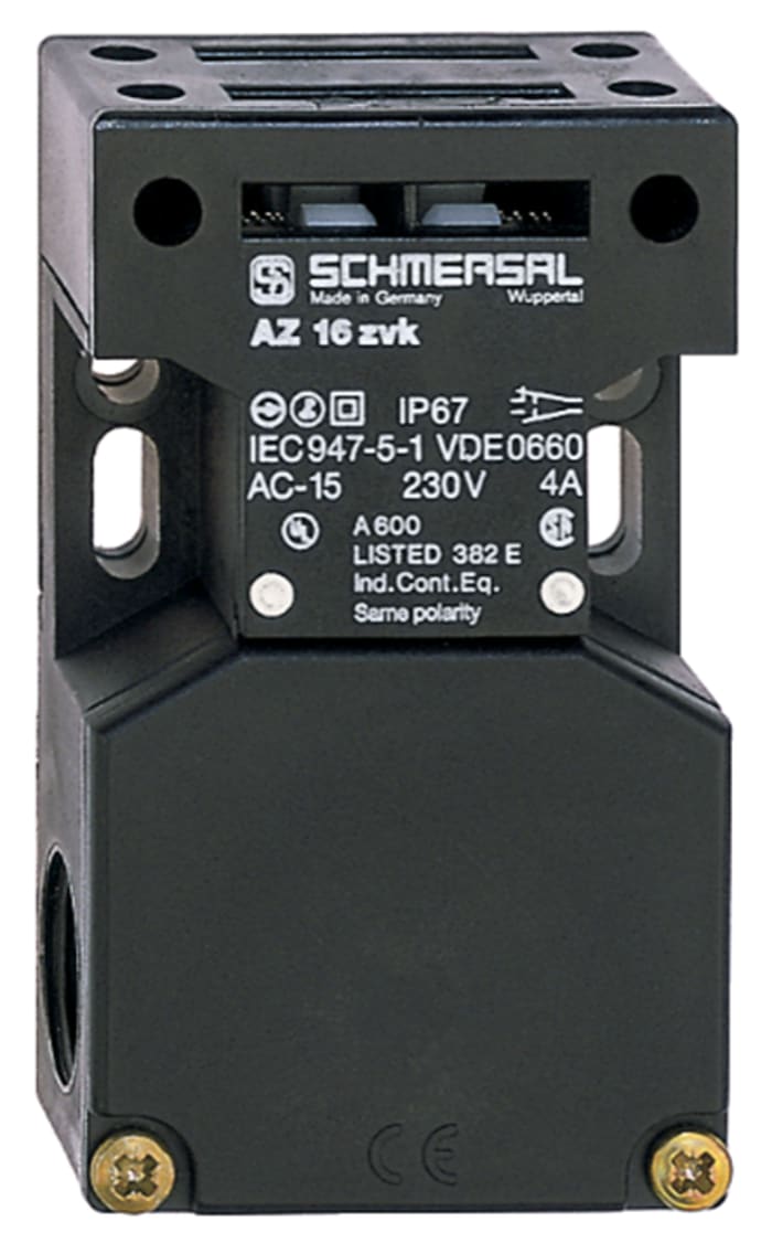 AZ 16 ZVK-STL Schmersal | Schmersal AZ 16 Safety Interlock Switch, 2NC ...