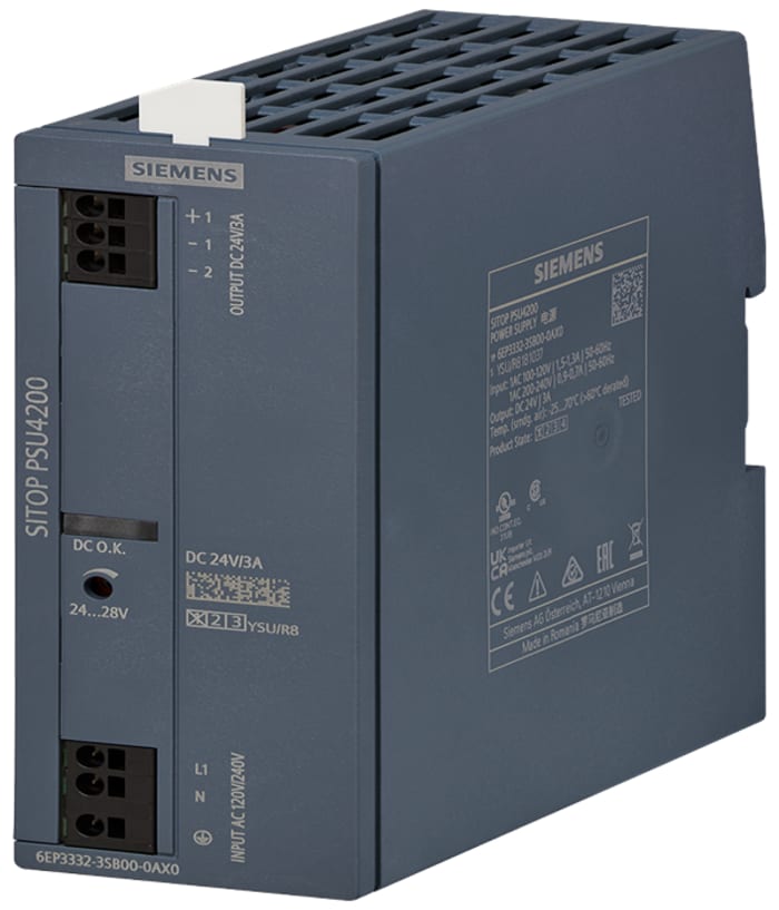 6EP3332-3SB00-0AX0 Siemens | Siemens SITOP PSU4200 24 V / 3 A DIN Rail ...
