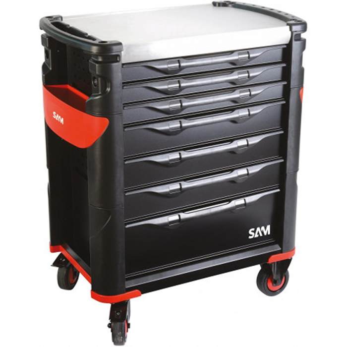 417HK SAM | SAM 7 Drawer Stainless Steel Wheeled Tool Trolley | 282 ...