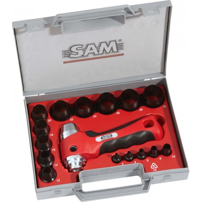 694-C-16-N SAM | SAM 3 → 30mm , 16 Piece Punch Kit With Joint Cutter, 3 ...