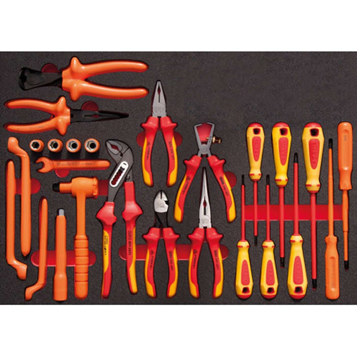 CP-1000V SAM | SAM 25 Piece Insulated Tool Box Tool Kit with Modules ...