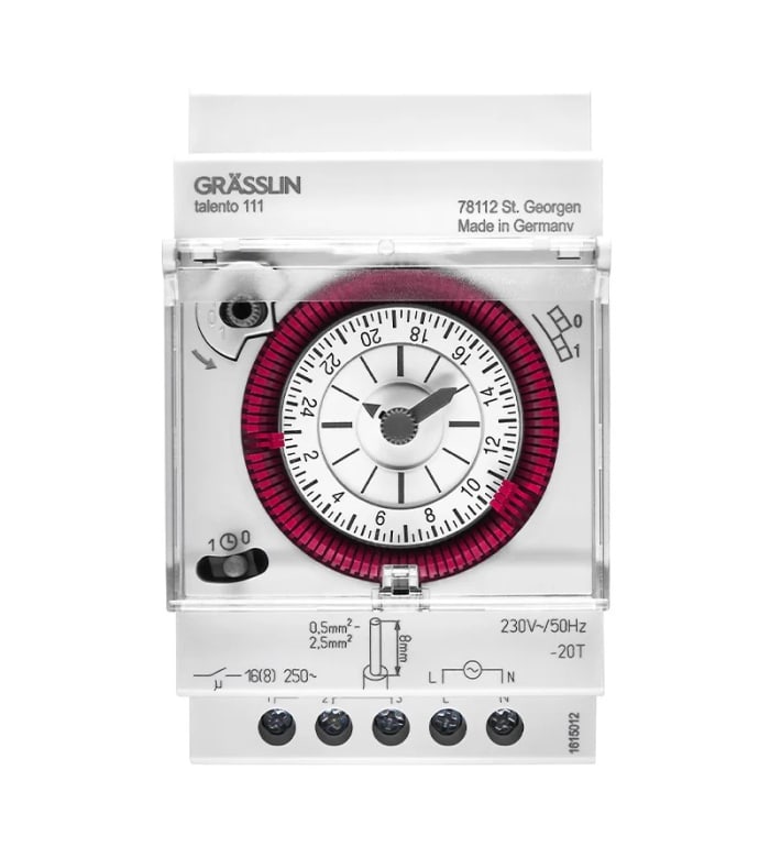 01.28.1001.1 Grasslin | Grasslin Analogue DIN Rail Time Switch 230 V ac ...