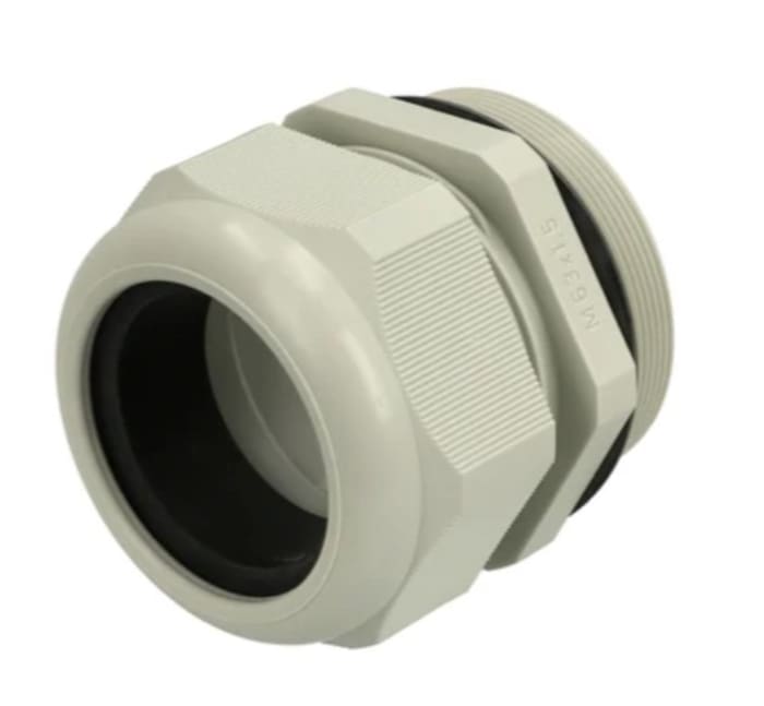 GPA M63L Fibox | Fibox GPA Series Light Grey Polyamide Cable Gland, M63 ...