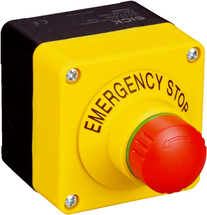 6034584 SICK | SICK ES21 Series Illuminated Emergency Stop Push Button ...