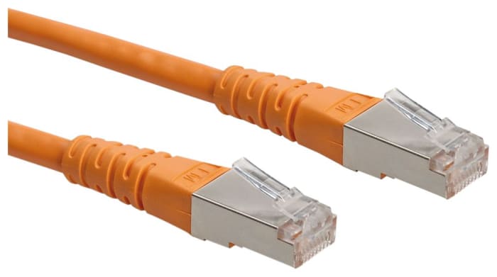 21.15.1357 Roline | Roline21.15.13, 3m Cat6, Orange RJ45 to Male RJ45 ...