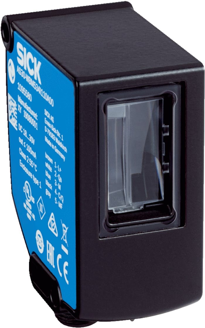 1095580 SICK | SICK Colour Sensors 100 mm, LED IO-Link, PNP/NPN, 100 mA ...