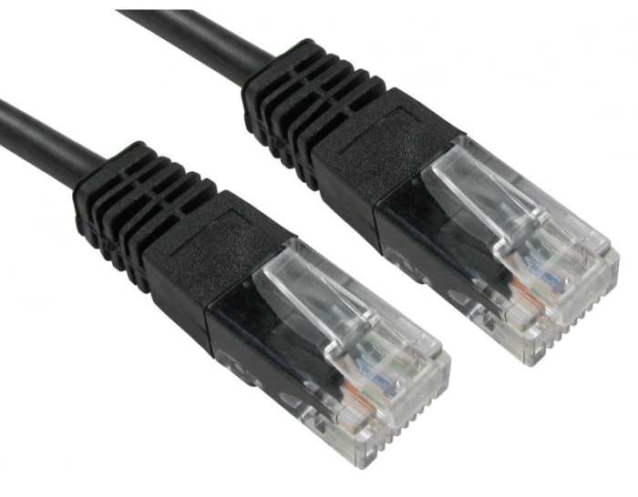 RS PRO | RS PRO, 5m Cat5e, Black RJ45 to Male RJ45 Male, UTP Unshielded ...