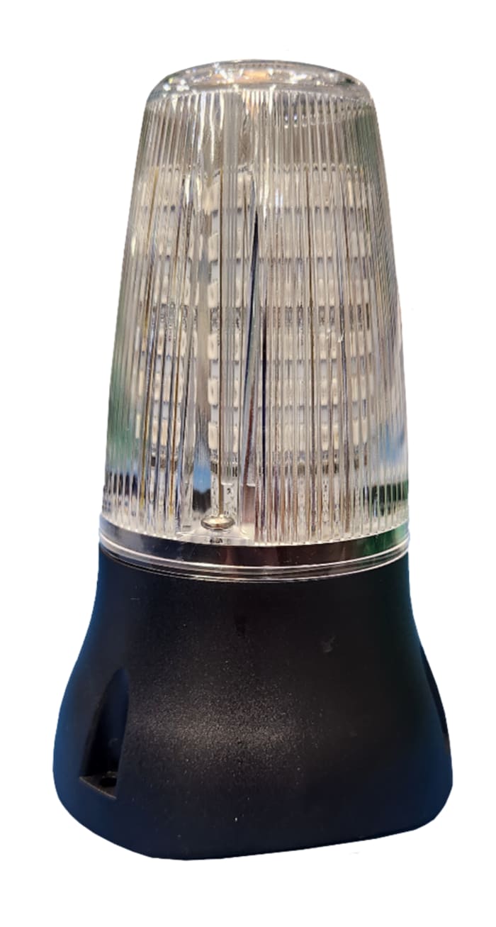 RS PRO | RS PRO Clear LED Beacon, 24 V dc, IP65, 3 Point Fix, 90dB at 1 ...