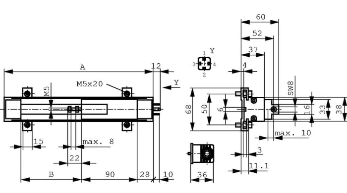 TLH-0150 Novotechnik | Sensor de posición Novotechnik serie TLH ...