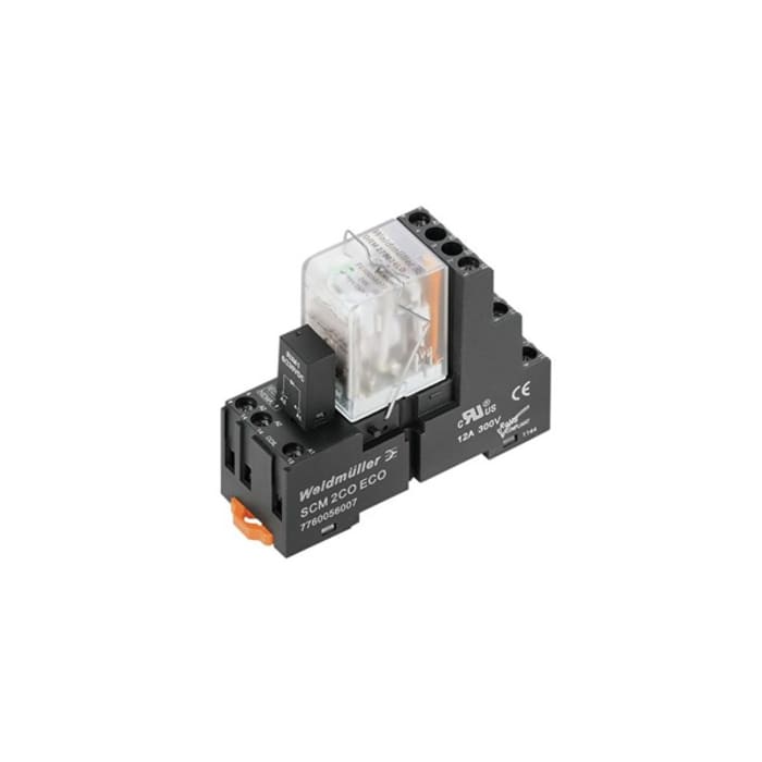 1542360000 Weidmüller | Relé de potencia Weidmüller, DPDT, bobina 24V ...