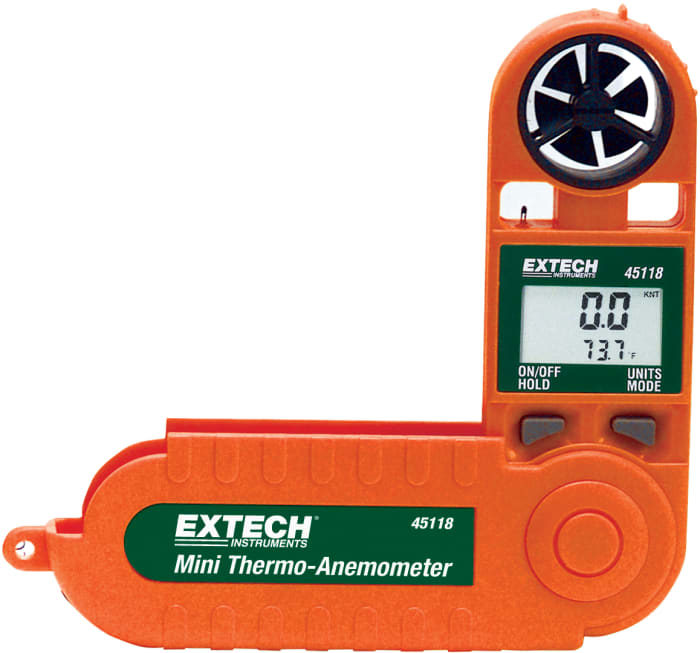 45118 Extech | Extech 45118 Rotary Vane Anemometer, 20m/s Max, Measures ...