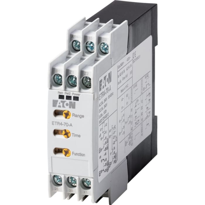 031888 ETR4-70-A Eaton | Eaton DIN Rail Mount Timer Relay, 24 → 240V ac ...