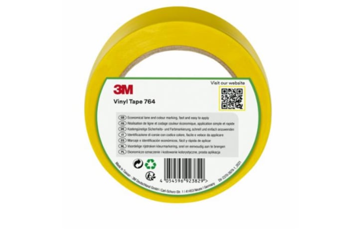 764 3M | 3M 764 Yellow PVC 33m Lane Marking Tape, 0.13mm Thickness ...