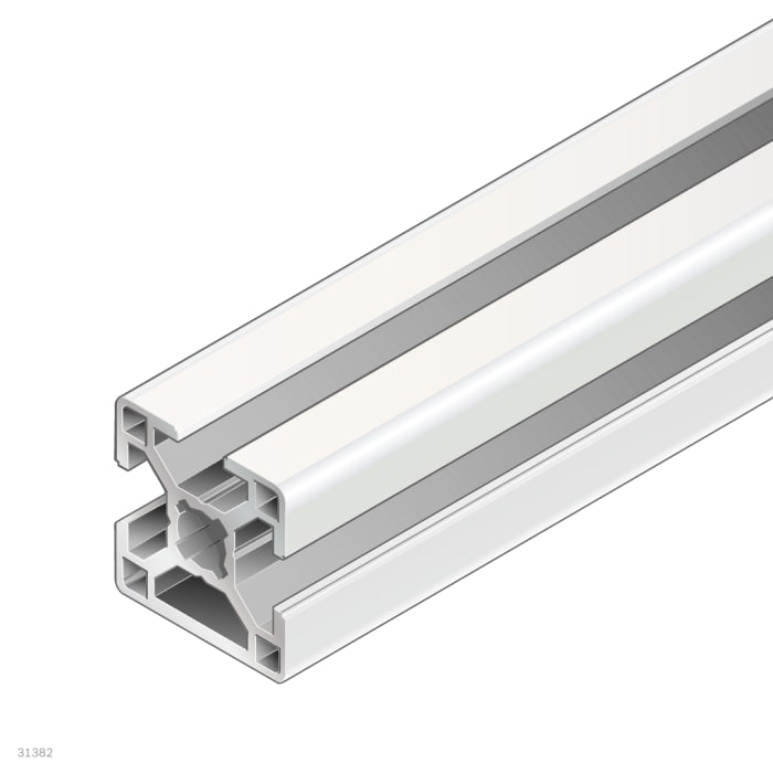 3842992400/2000 Bosch Rexroth | Perfil de Aluminio Plateado, perfil de ...