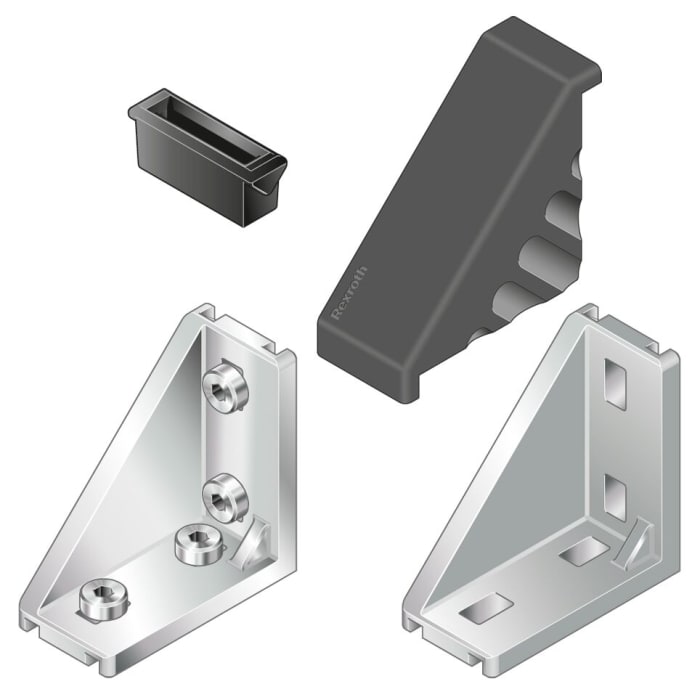 3842523541 Bosch Rexroth | Bosch Rexroth M6 Angle Bracket, Connecting Component, Strut Profile ...