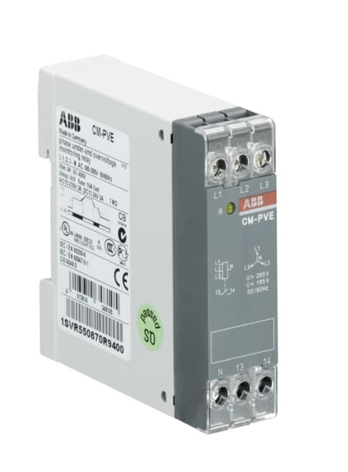 1SVR550870R9400 ABB | ABB Phase, Voltage Monitoring Relay, 1, 3 Phase ...