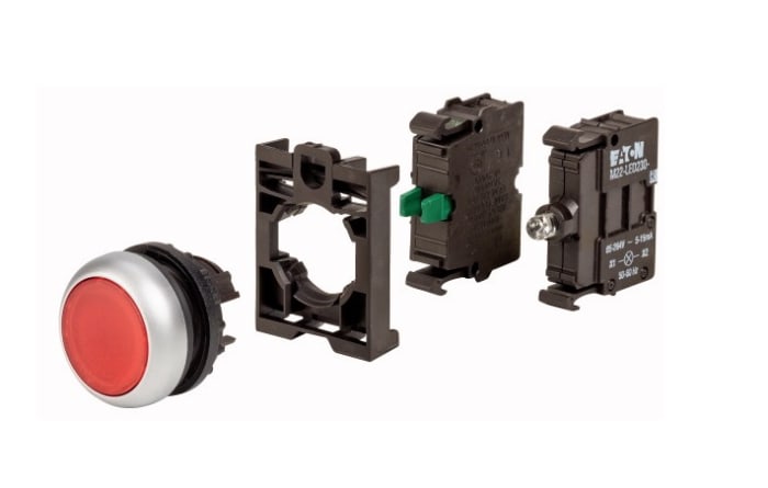 78639207 M22-DL-R+M22-A+M22-LED-R Eaton | Cabezal de pulsador Eaton serie RMQ Titan M22, Ø 22mm ...