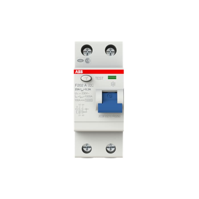 2CSF202101R3250 - F202A-25/0.3 ABB | ABB F200 RCCB, 25A, 2 Pole, 300mA ...