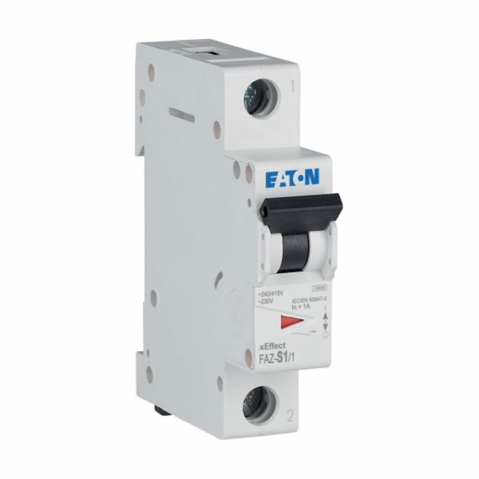 278606 FAZ-S1/1 Eaton | Eaton xEffect MCB, 1P, 1A Curve S, 230V AC, 60V ...