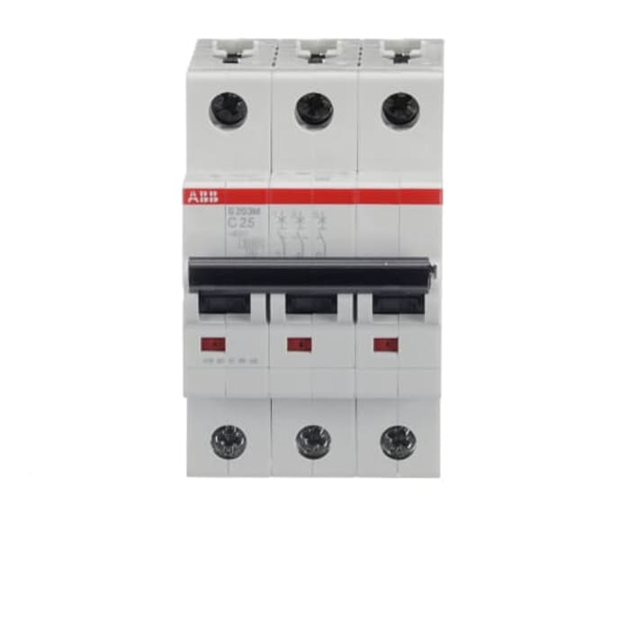 2CDS273001R0254 S203M-C25 ABB | ABB System Pro M Compact S200M MCB, 3P, 25A Curve C, 440V AC, 10 ...