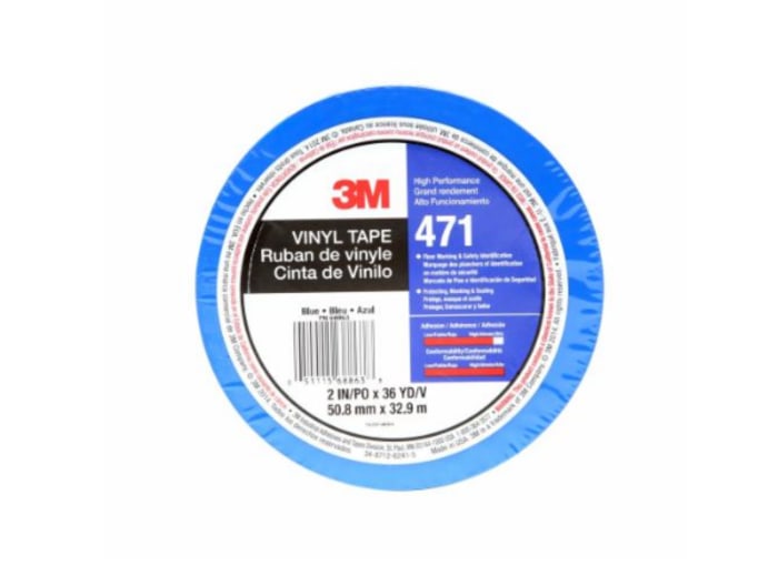 471 3M | Cinta de marcado de suelos adhesiva 3M 471 de color Azul, 50mm x 33m | 669-2894 | RS