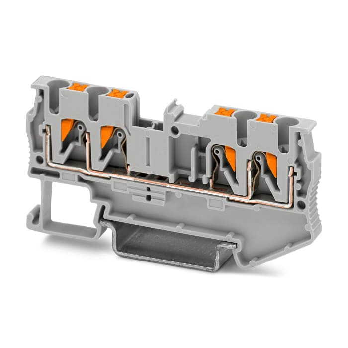 3209578 Phoenix Contact | Phoenix Contact PT 2.5-QUATTRO Series Grey Feed Through Terminal Block ...