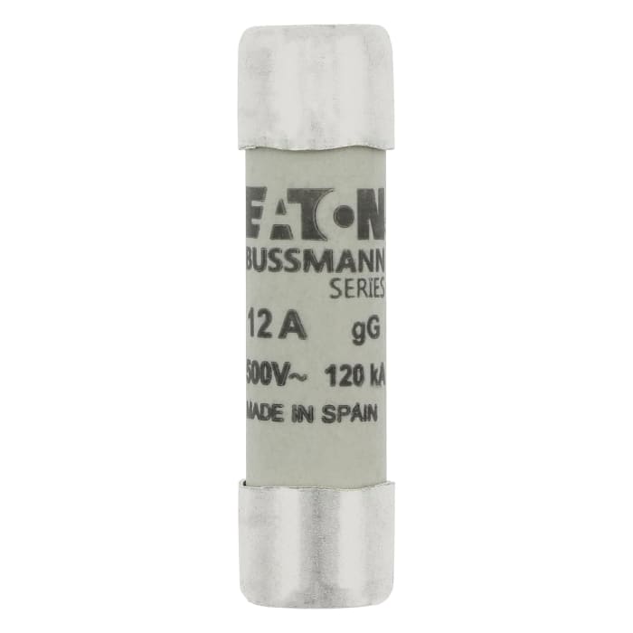 C10G12 Eaton | Fusible de cartucho cerámico Eaton, 500V ac, 12A, 10 x ...