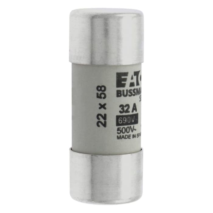 C22G32 Eaton | Eaton 32A Ceramic Cartridge Fuse, 22 x 58mm | 703-8462P | RS