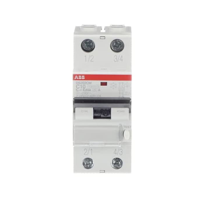 2CSR272140R1104 DS202C M C10 A30 ABB | ABB RCBO, 10A Current Rating, 2P Poles, 30mA Trip ...
