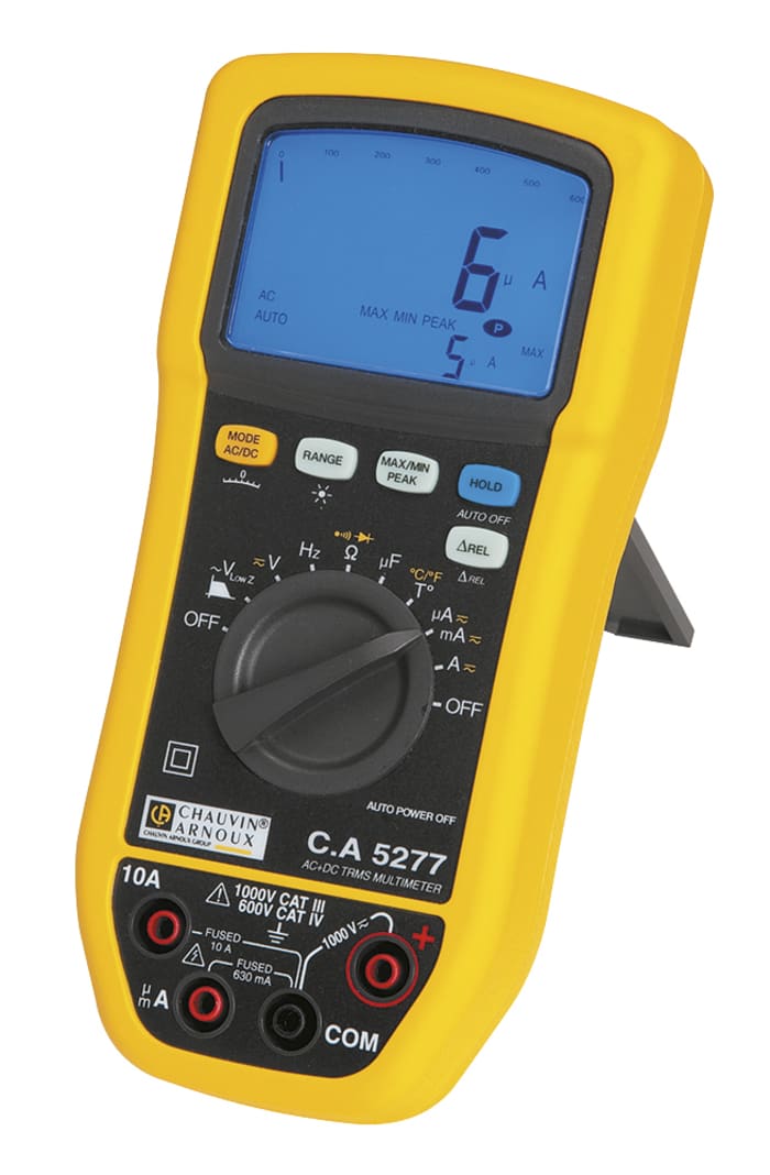 P01196777 Chauvin Arnoux | Chauvin Arnoux CA 5277 Handheld Digital Multimeter, True RMS, 10A ac ...