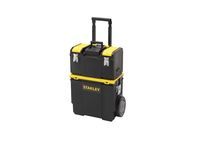 1-70-327 Stanley | Stanley 2 in 1 2 drawers Plastic Tool Box 2 Wheels ...