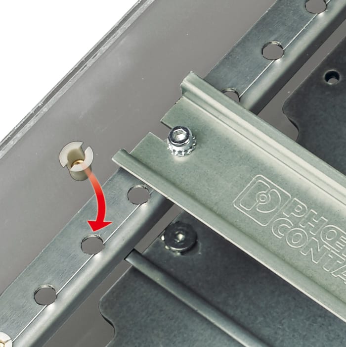 1201002 Phoenix Contact | Phoenix Contact Steel Perforated DIN Rail, G ...