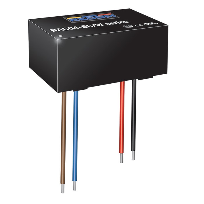 RAC04-24SC/W Recom | Recom Switching Power Supply, 24V dc, 167mA, 4W, 1 ... RAC04-24SC/W Recom | Recom Switching Power Supply, 24V dc, 167mA, 4W, 1 ...