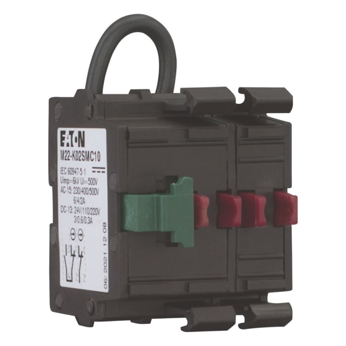 121474 M22-K02SMC10 Eaton | Eaton M22 Series Contact Block, 500V, 1NO + 2NC | 847-5162 | RS
