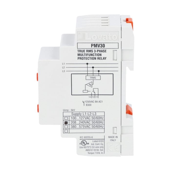 PMV30A575 Lovato | Lovato Voltage Monitoring Relay, 3 Phase, SPDT ...