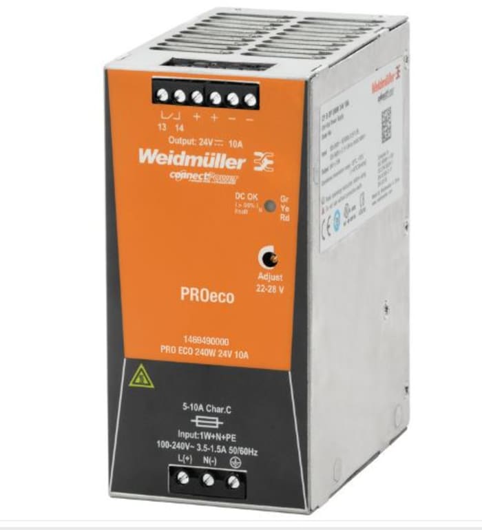 1469490000 Weidmüller | Weidmuller PRO ECO Switched Mode DIN Rail Power ... 1469490000 Weidmüller | Weidmuller PRO ECO Switched Mode DIN Rail Power ...