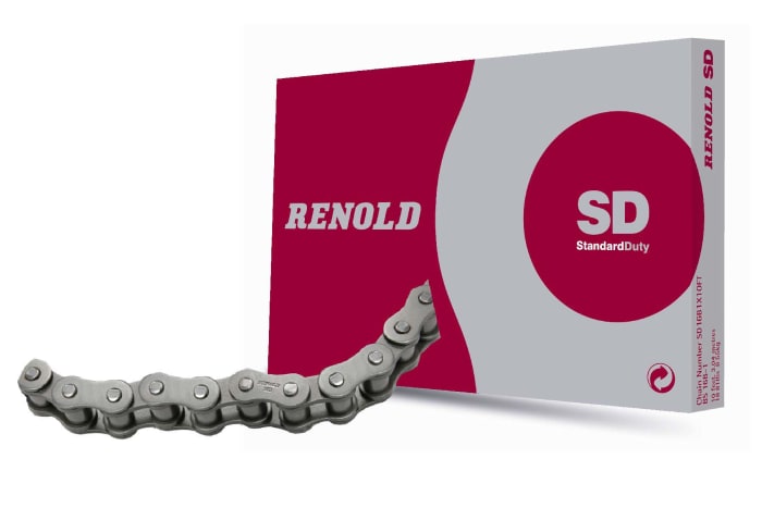 SD12B1X5M Renold | Cadena de rodillos Renold, 12B-1, Acero, Filamentos ...