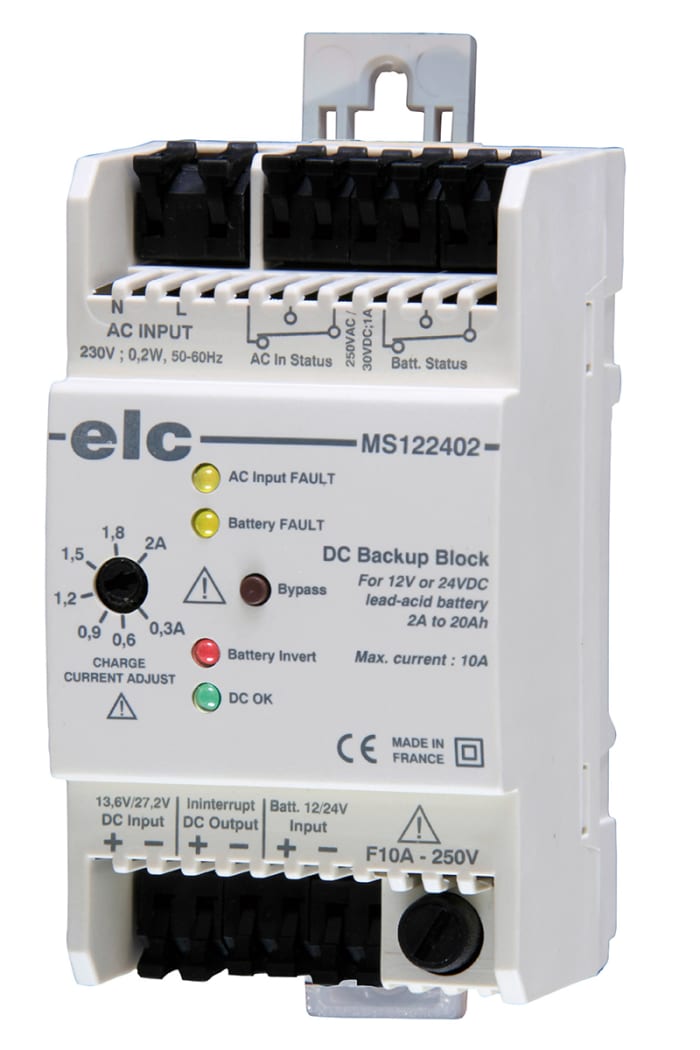 MS122402 ELC | ELC 230V ac Input DIN Rail Mount Backup Module | 703 ...