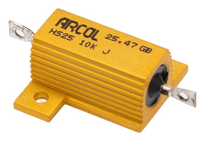 HS25 10K J Arcol | Arcol, 10 kΩ 25 W Wirewound Chassis Mount Resistor ± ...