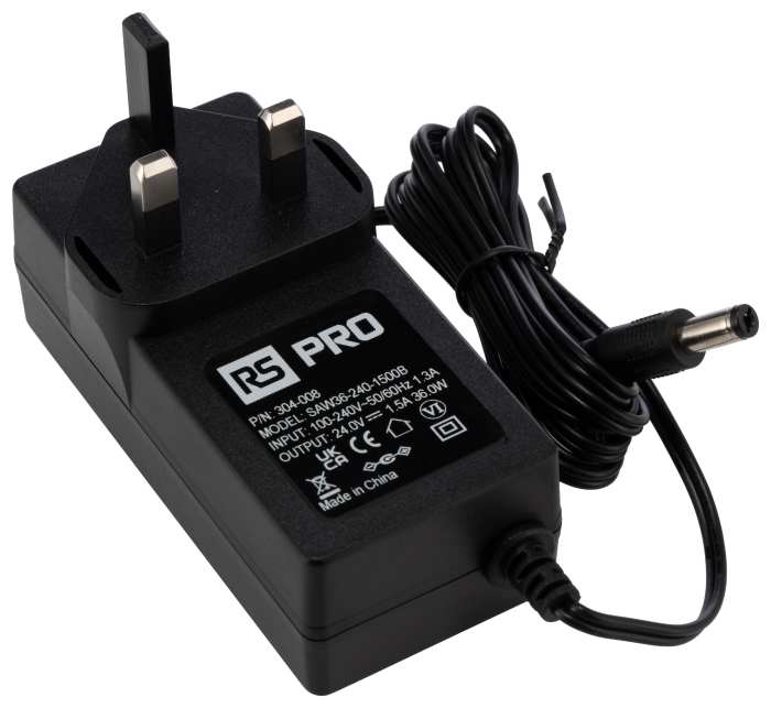 RS PRO | RS PRO 36 W Power Supply AC/DC Adapter UK 24V dc Output | 304 ...