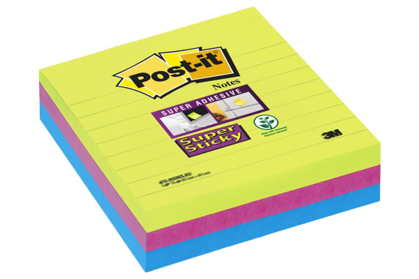 Post-It Yellow Sticky Note, 450 Notes per Pad, 76mm x 76mm - RS ...