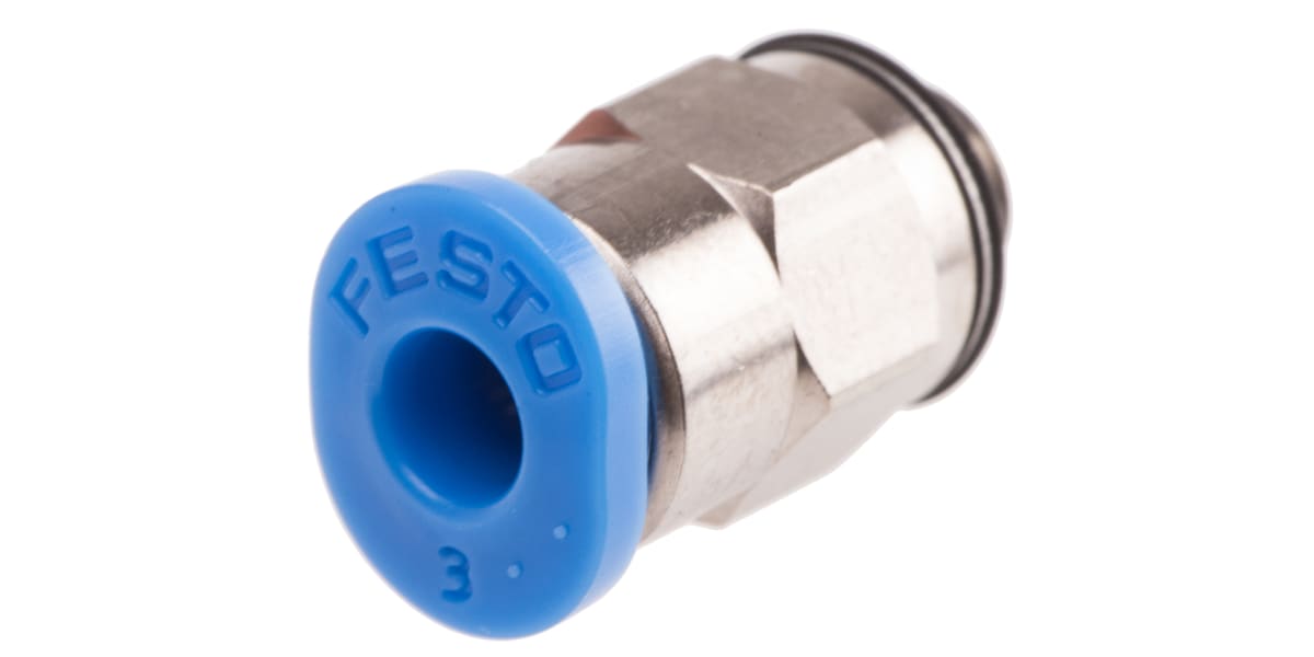 Festo QS Series Straight Threaded Adaptor, M5 Male to Push In 3 mm ...